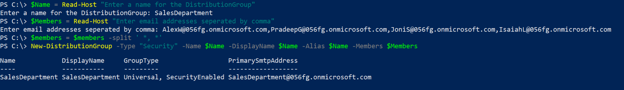 O365 – Create Distribution Groups using PowerShell – A Cloud Guy